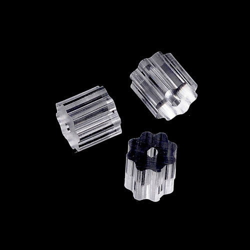 Ear Nuts, Plastic, Earring Backs, Ribbed, Clear, 3x3mm – BEADED CREATIONS